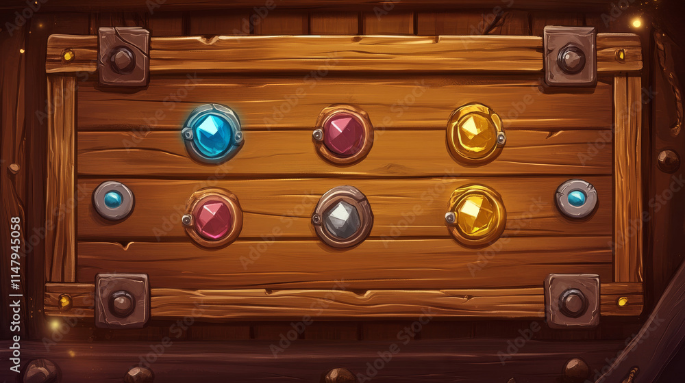 Win and lose ui game screen design, wooden winner panel with score and ...