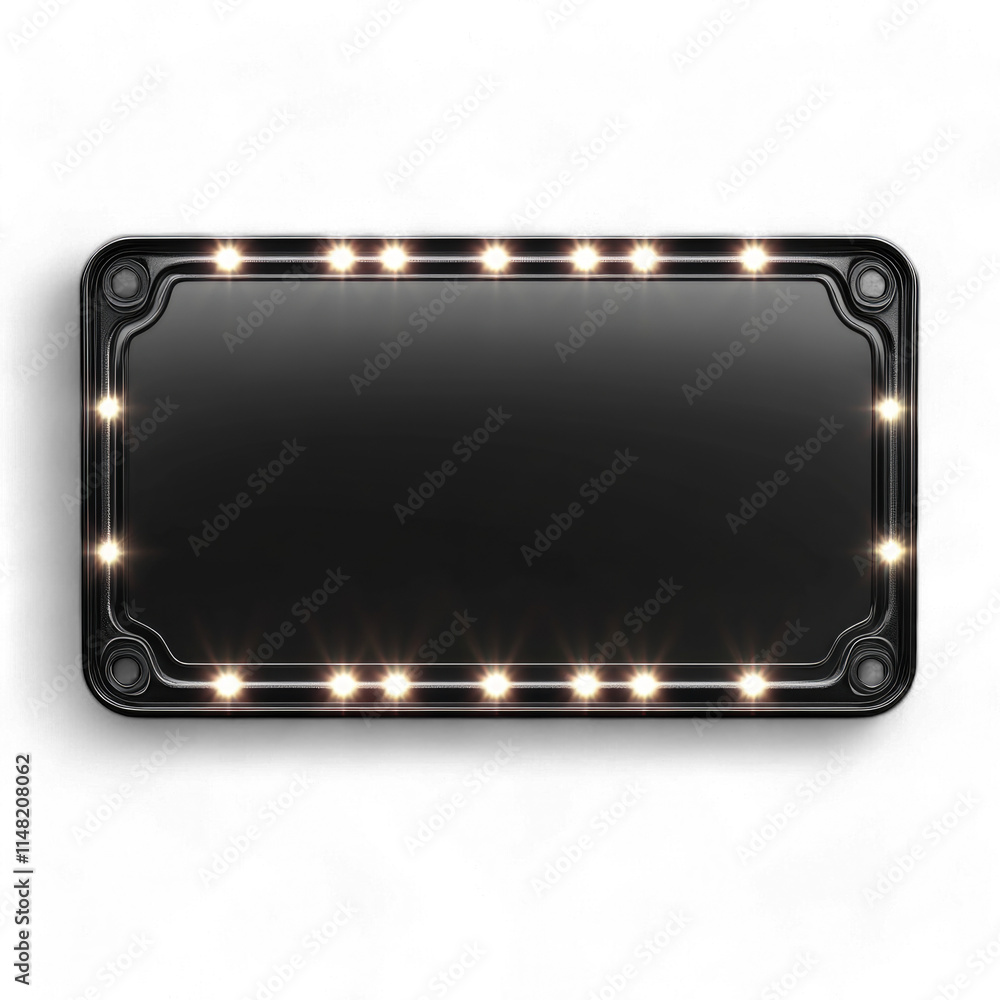 Vintage lighted marquee sign isolated on transparent background, PNG ...