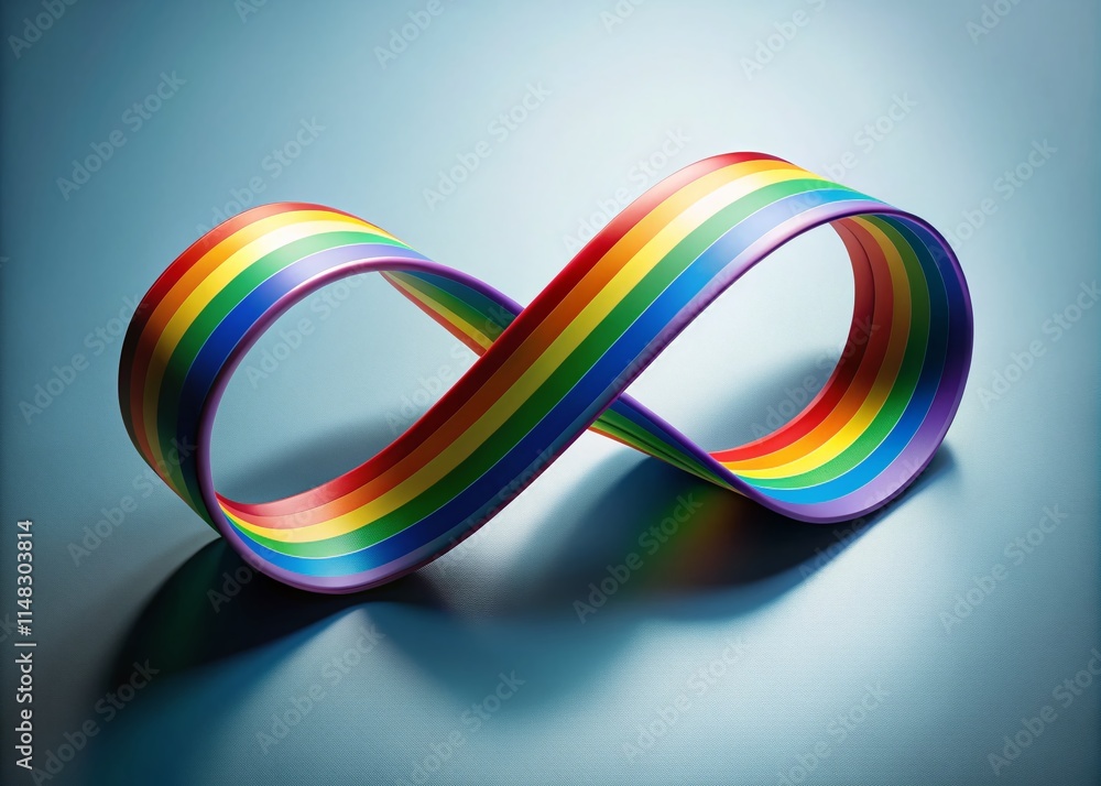 Rainbow Infinity Loop Silhouette, Abstract Emblem, Business Card Design ...