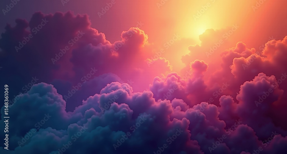 There is a Deep Violet + Bright Gold background, gradient and patterns ...