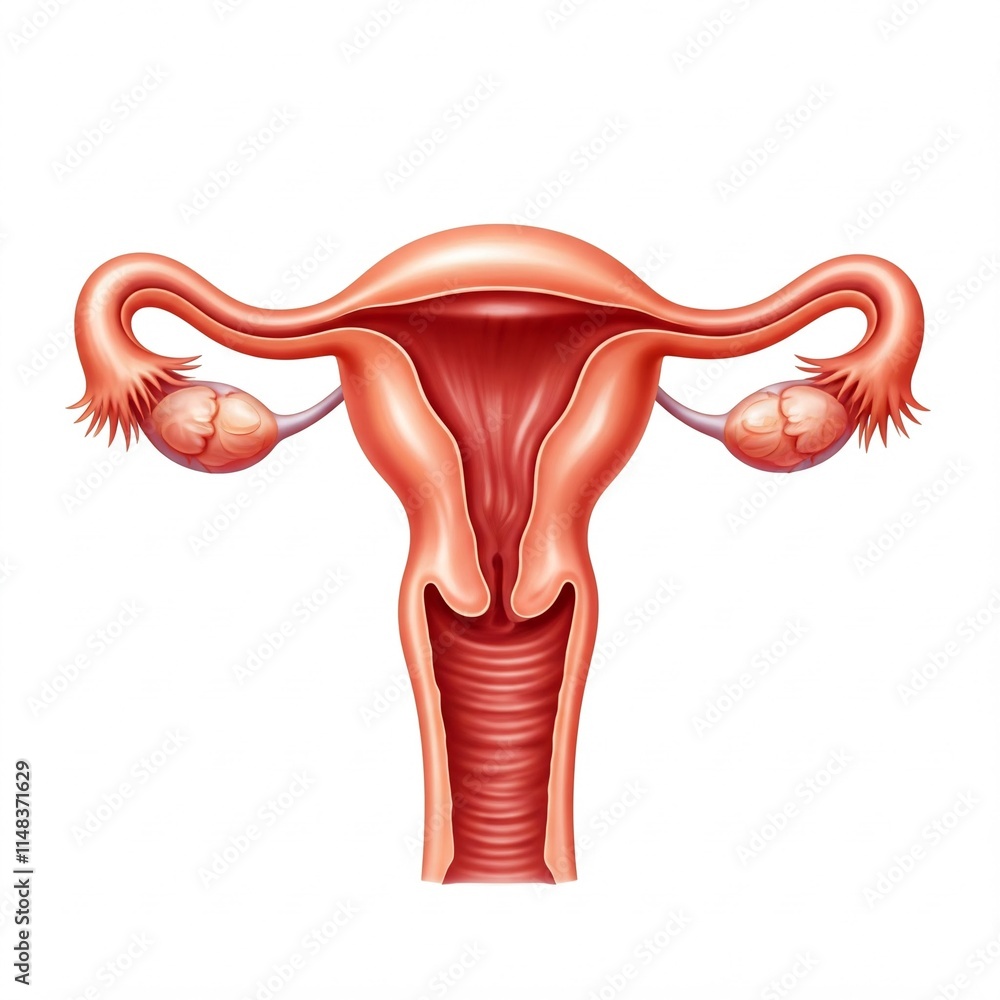illustrative anatomy of the female reproductive system Stock Illustration | Adobe Stock