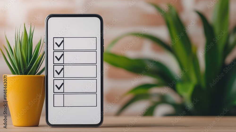 Figure it out Concept, Digital Checklist App on Phone Displaying ...