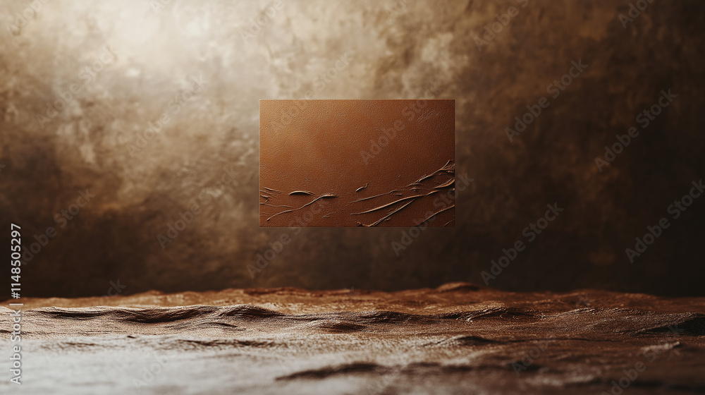 mocha mousse toned card design, space for text color of the year mockup ...