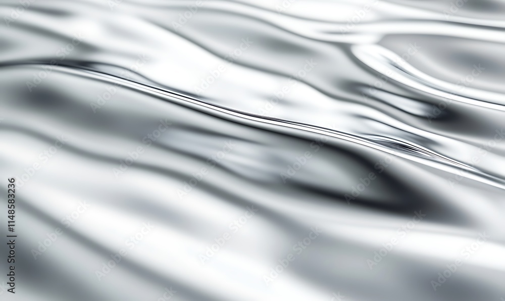 Liquid mercury pool with reflective texture Stock Photo | Adobe Stock