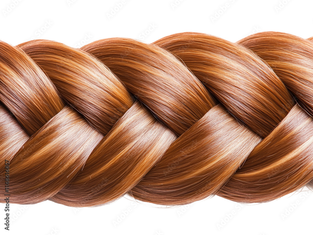 Long Brown Braid isolated on white or transparent background, png ...