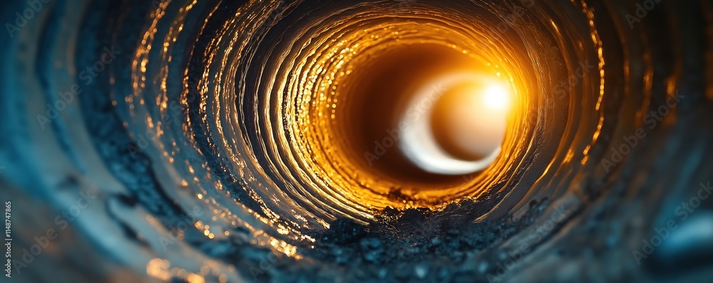 Underground pipe relining process. Bright resin liner curing. Expert ...