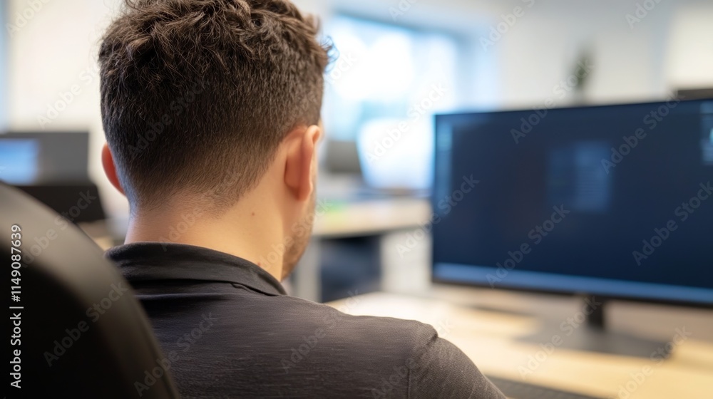 Person working at desk with poor posture, emphasizing the importance of ...