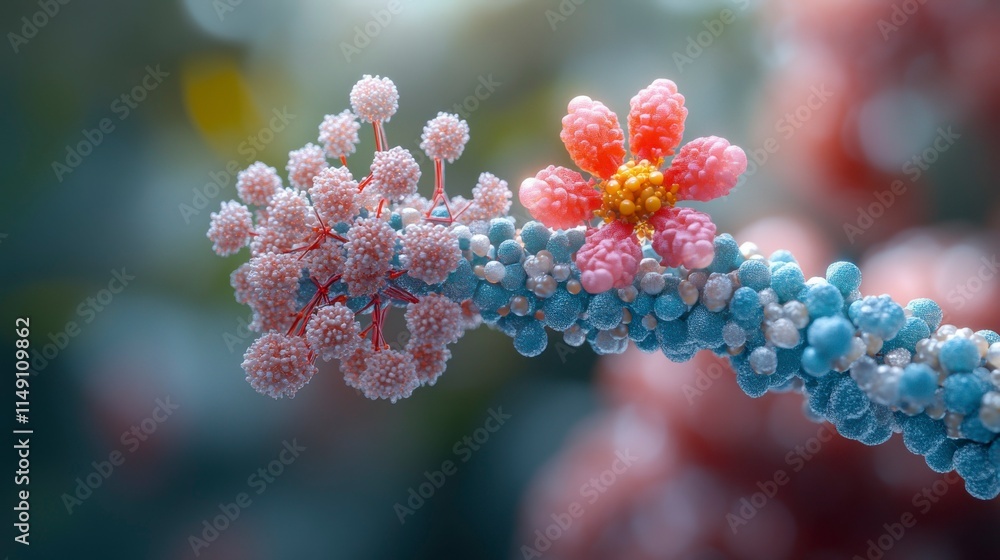 A 3D diagram of the human brain's neuron system, emphasizing the ...