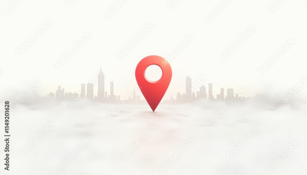 Exploring urban landscapes iconic city location pins digital art modern ...