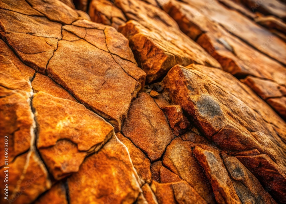 Brown Rock Texture, Cracked Granite Stone, Mountain Surface, Minimalist ...