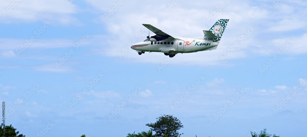 R Komoros Royal Air Comoros Let L-410 Turbolet aircraft at Moheli ...