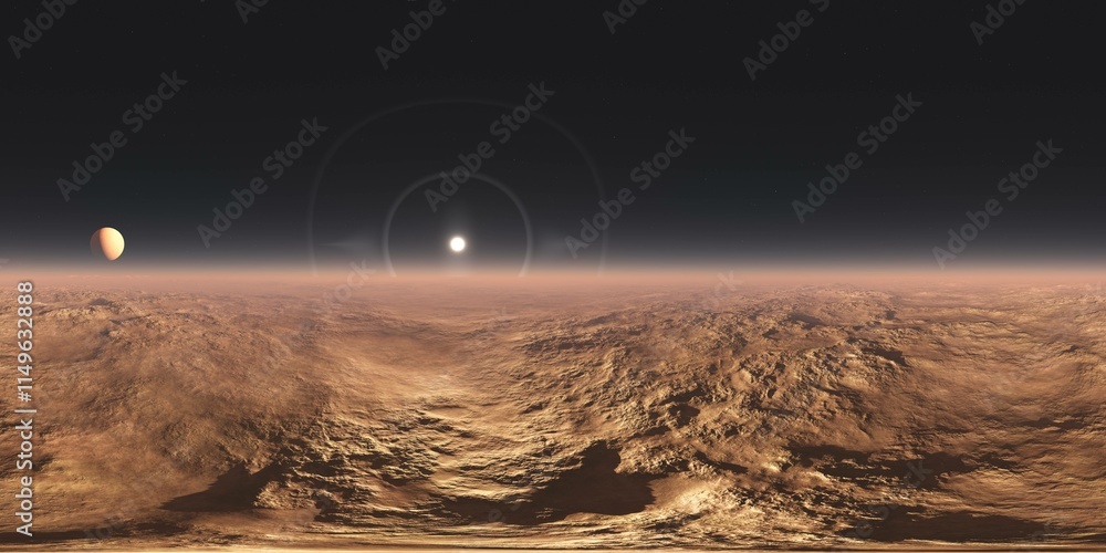 Mars, HDRI, environment map , Round panorama, spherical panorama ...