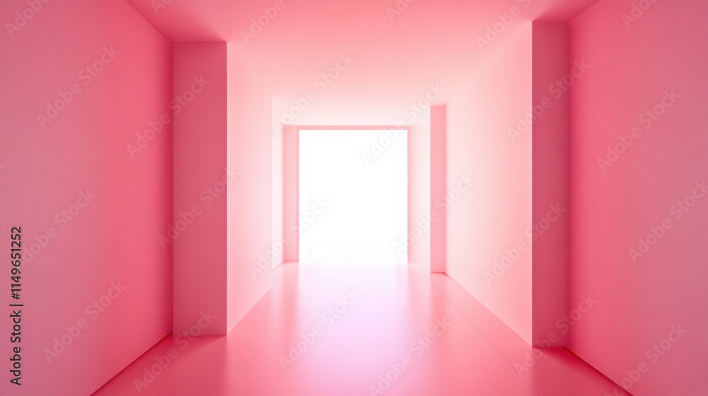 Pastel Pink Frame with Bright White Center, a delicate design featuring ...