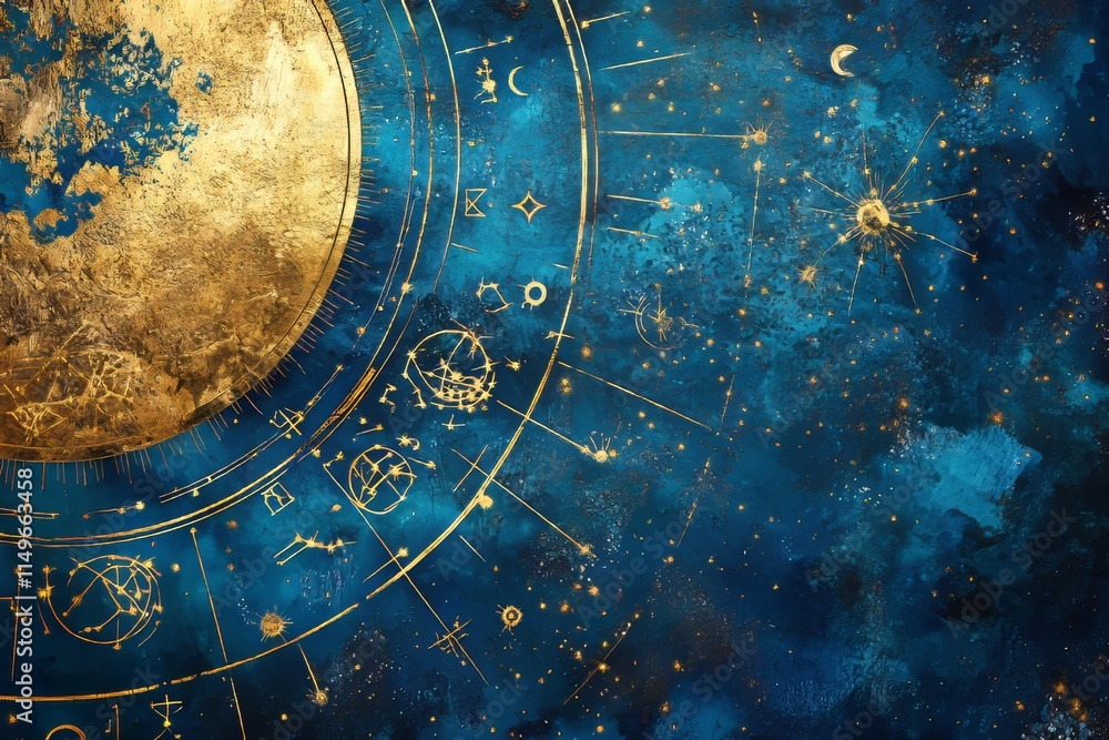 Beautiful astrology chart featuring zodiac signs in elegant shades of ...