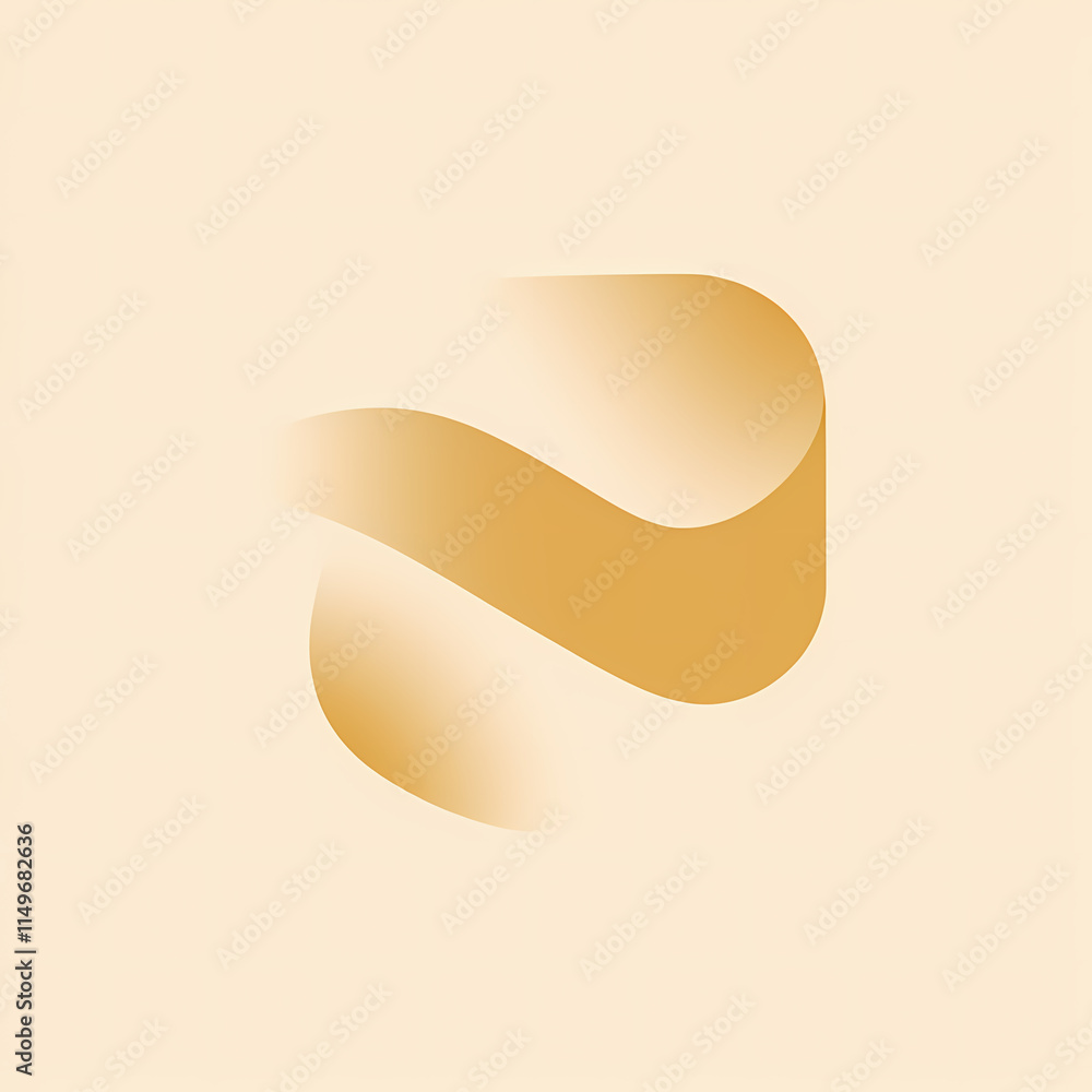 a gold letter symbol for a logo in a background. un símbolo de letra ...