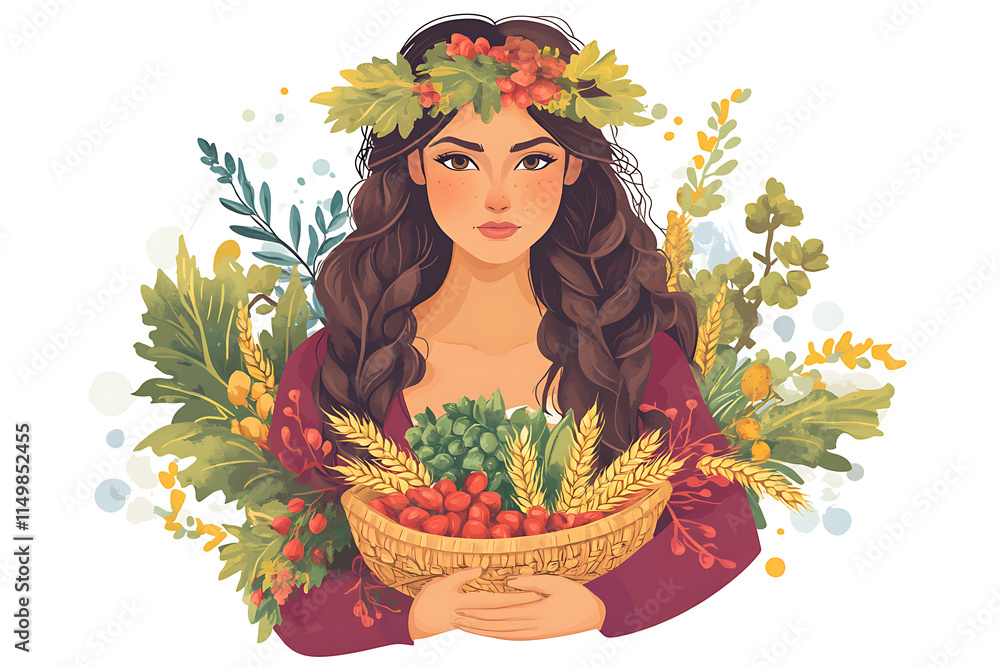 Demeter, the Greek goddess of agriculture, harvest, and fertility ...