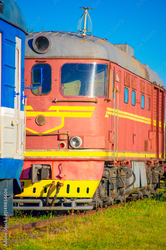 Abandoned Soviet-era train at the Haapsalu railway station in Estonia ...