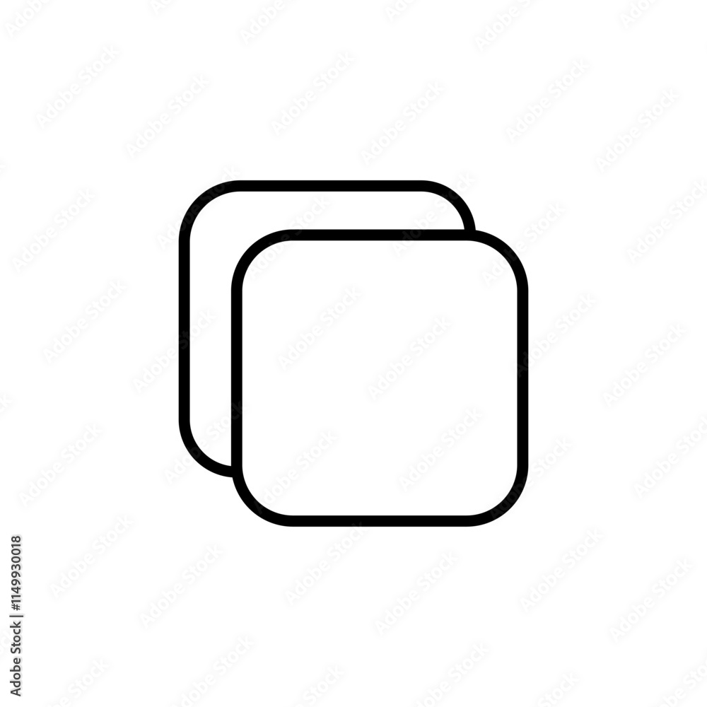 square button icon, simple flat style, illustration, logo sign symbol ...
