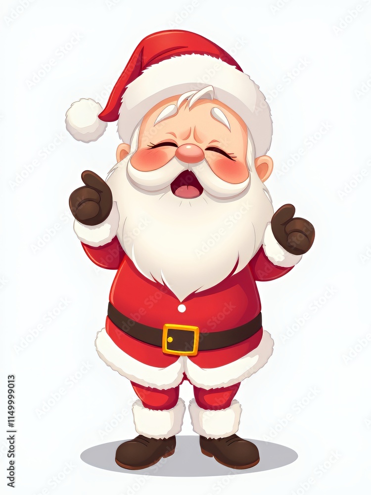 cartoon santa claus with arms wide open and hands wide open. Stock ...