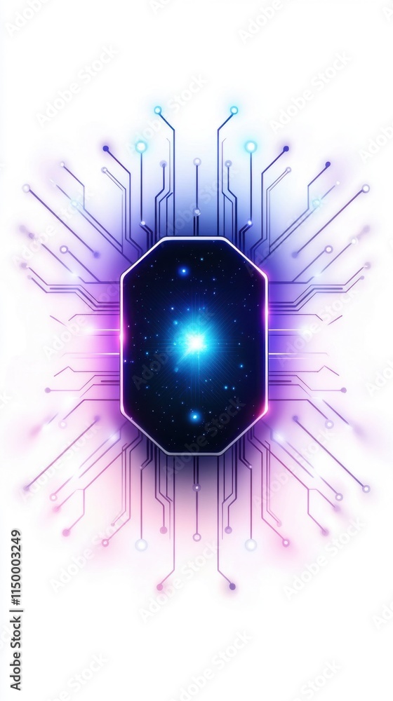 Innovative concepts in quantum computing education abstract clipart ...