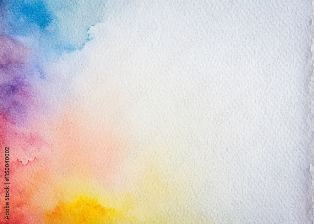 White Watercolor Paper Texture Background, Vertical Card Design, Paint ...