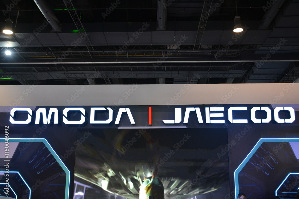 Omoda jaecoo booth sign booth at Philippine Electric Vehicle Summit in ...