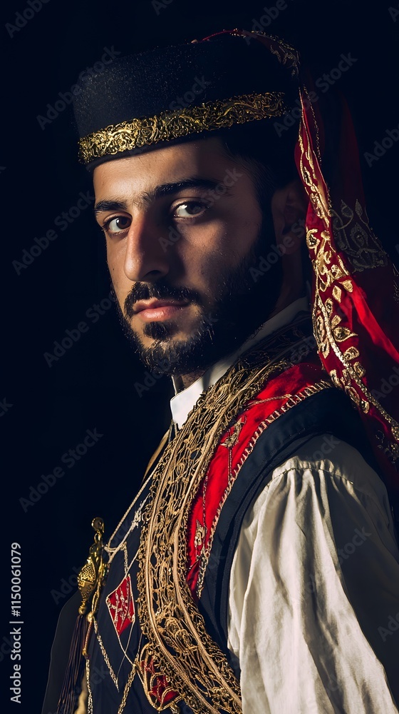 Lebanese men wearing colorful traditional clothing, highlighting the ...