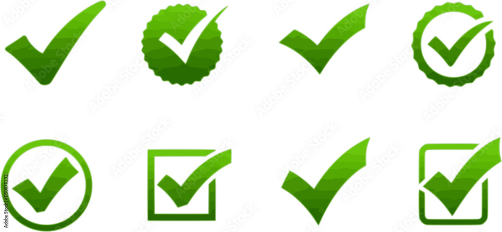 Green check mark icon. Check mark vector icon. Checkmark Illustration ...