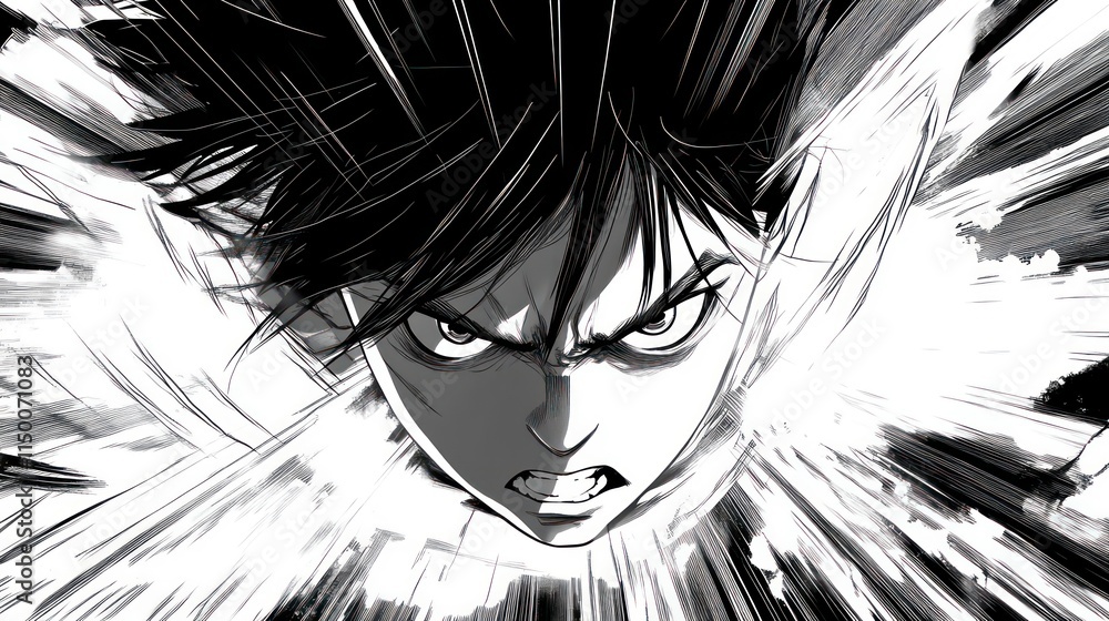 Experience the dynamic energy of manga and anime style comic speed ...