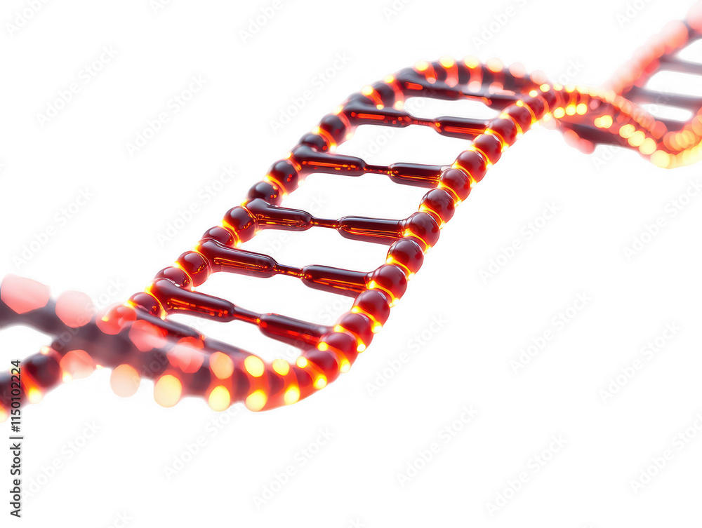 Colorful DNA Helix with Abstract Lighting Effects Representing Genetic ...