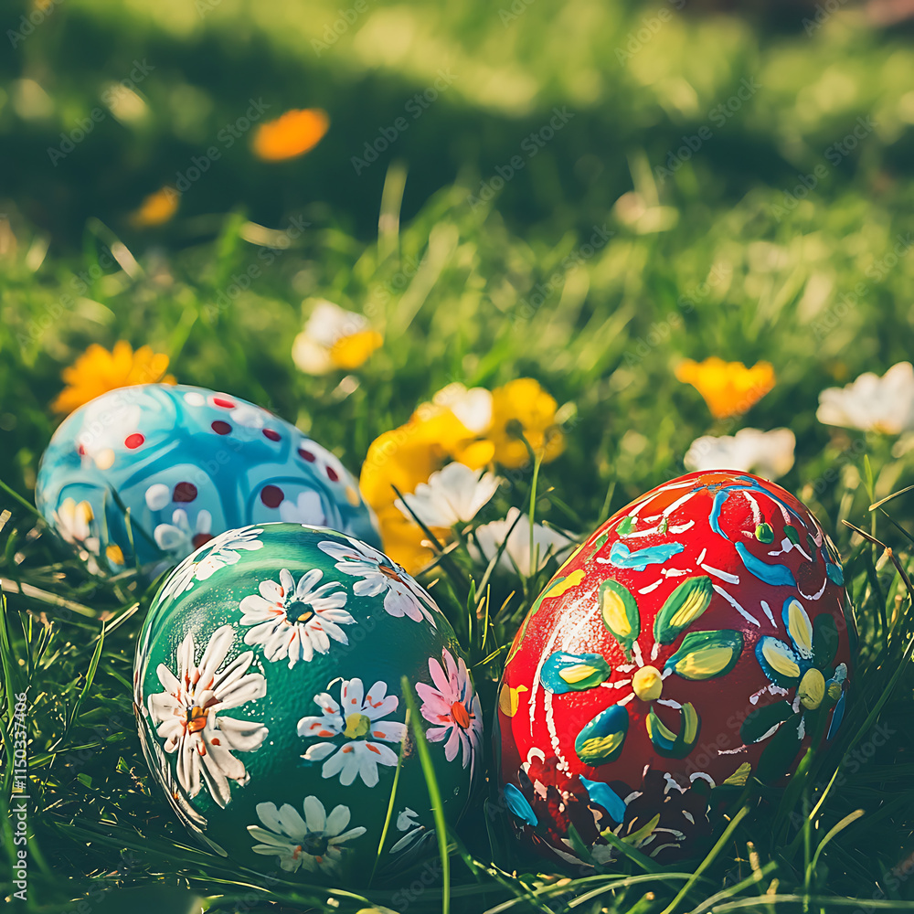 Find your easter egg where the grass meets the edge of the garden ...