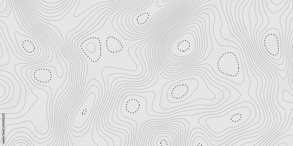 The black grey on white contours vector topography stylized height of ...