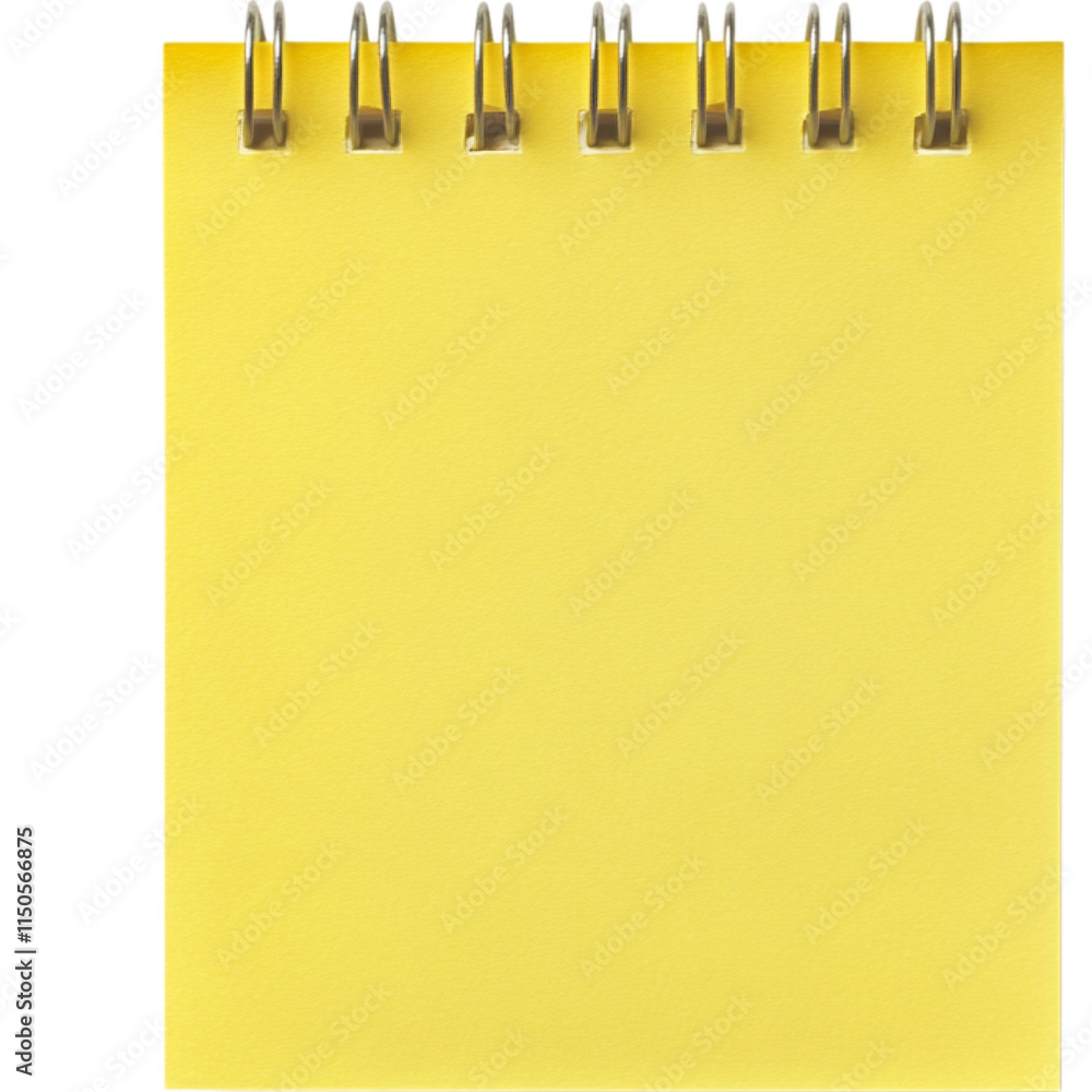 Yellow sticky note isolated on a transparent background, empty blank ...