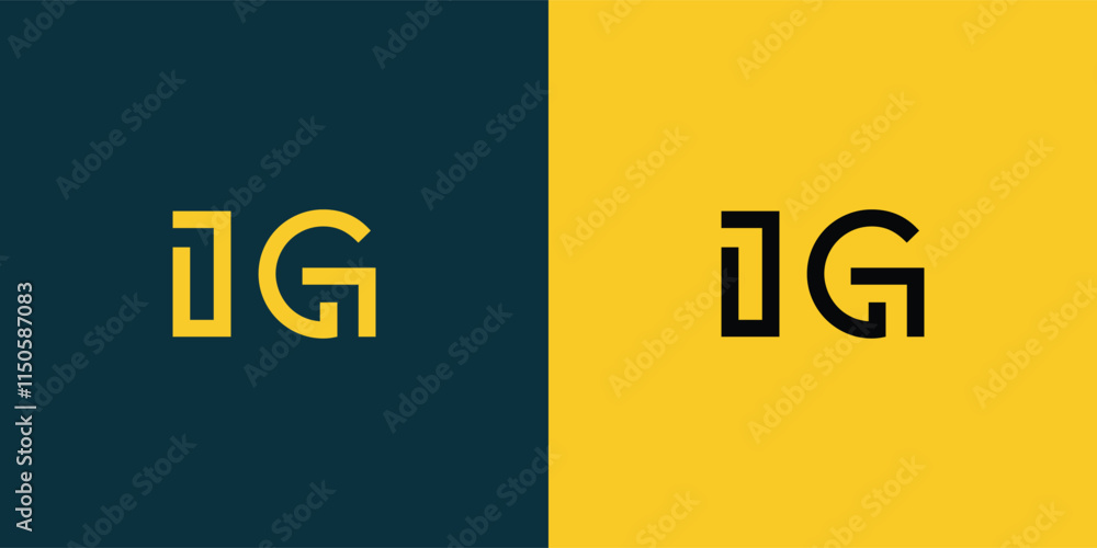 IG abstract minimalist letters Logo Monogram. It is a minimalist logo ...