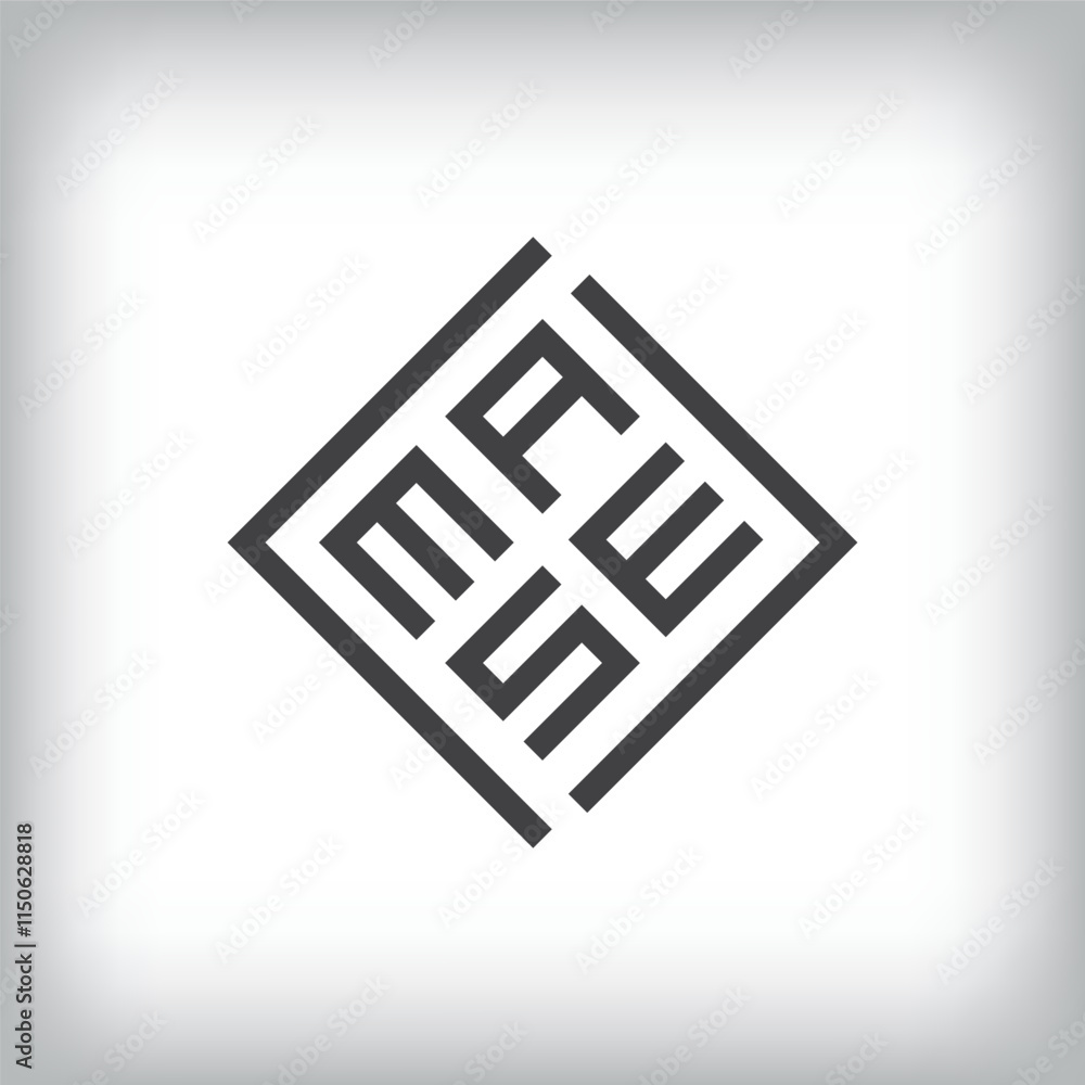 Unique simple linear maze lettering sign logo design. Riddle and advent ...
