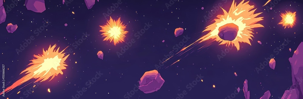 Firework animation. A set of fireworks sequence featuring a light ...