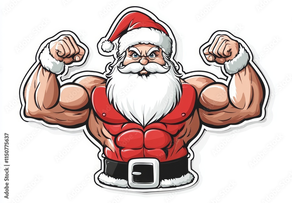 Santa Claus Fitness. A force to be reckoned with, this muscular and ...