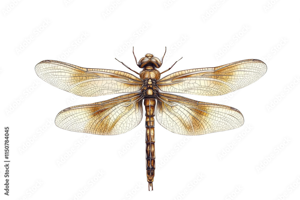 Dragonfly Wings, a Transparent Insect with a Detailed Wing Pattern and ...