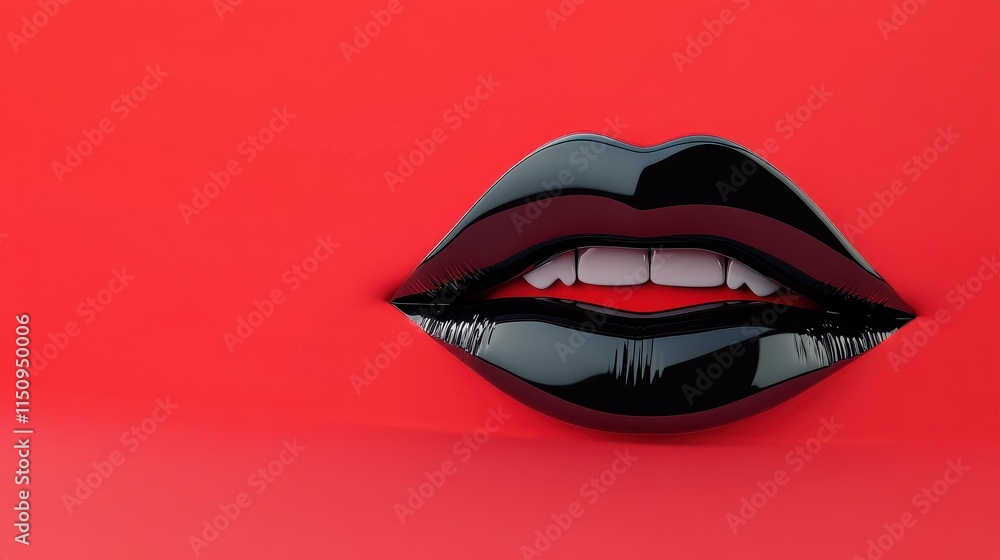 Sexy Vampire Woman lips with blood,Dripping blood on mouth, witches or ...