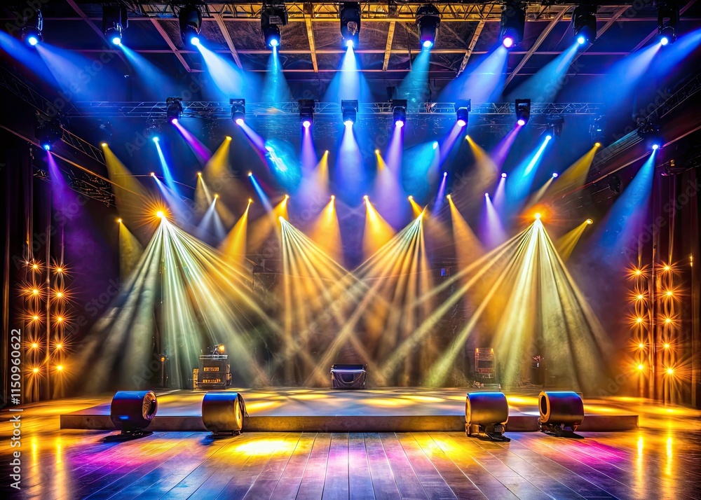 Panoramic Stage Lighting: Concert, Event, Show, Performance, Theatre, Spotlight, Backdrop ...