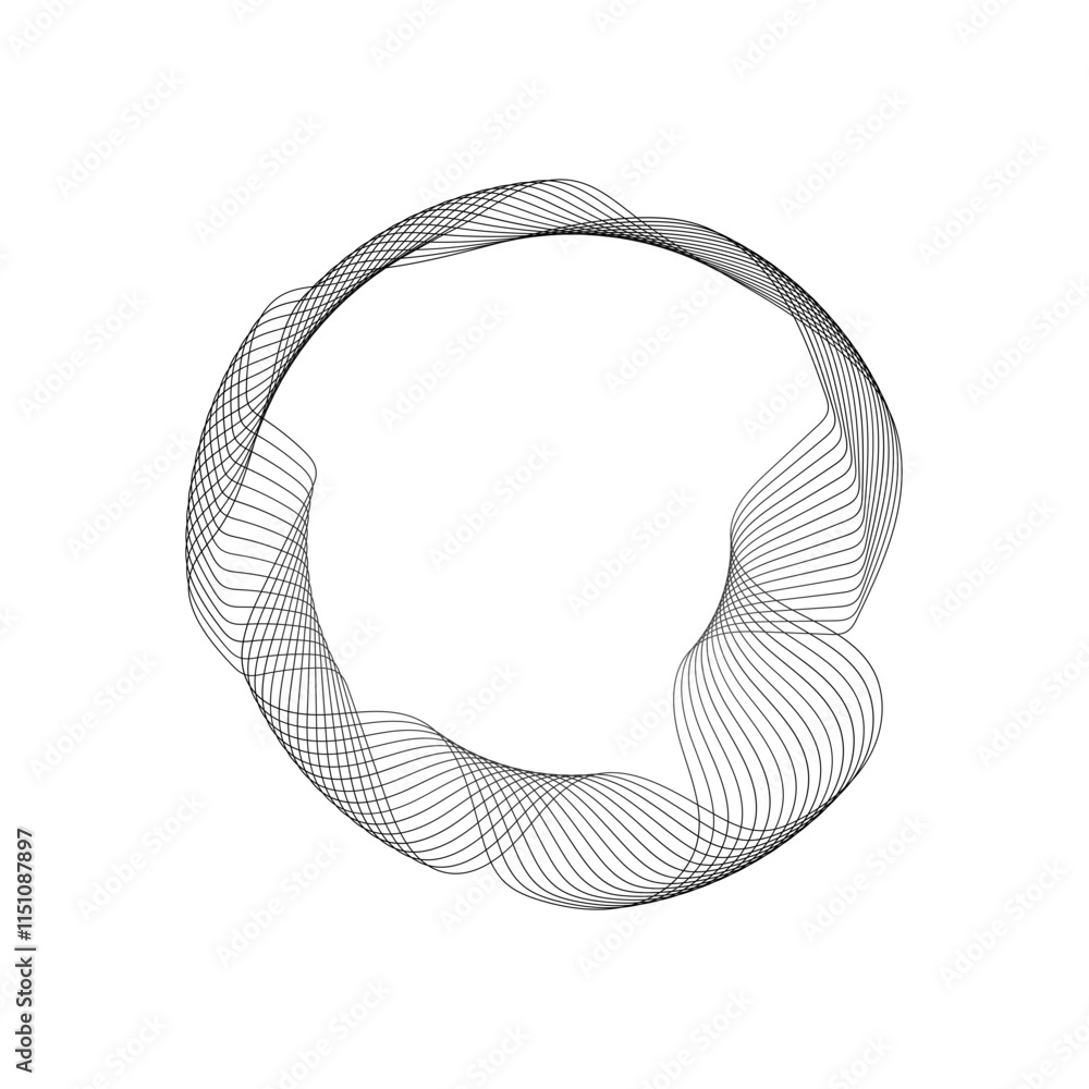 Abstract black Gradient Outline shape, frame border background element ...