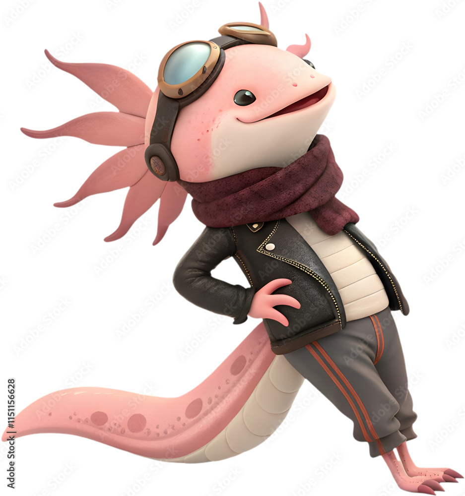 Adorable Axolotl cartoon clipart featuring playful poses and charming ...