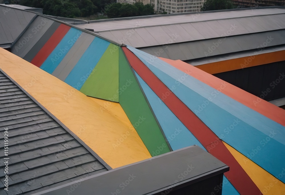 Captivating Colorful Urban Rooftops Captured from Above in a Stunning ...