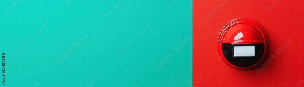 fire alarm and sensor. A detailed shot of a fire alarm with temperature ...