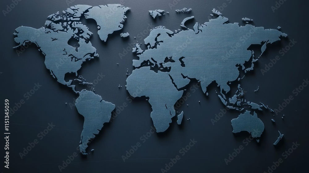 Ilustración de Stock Cold War-era map marking global nuclear missile ...