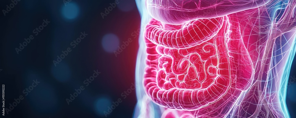 Gastroesophageal reflux disease concept. Detailed illustration of the ...