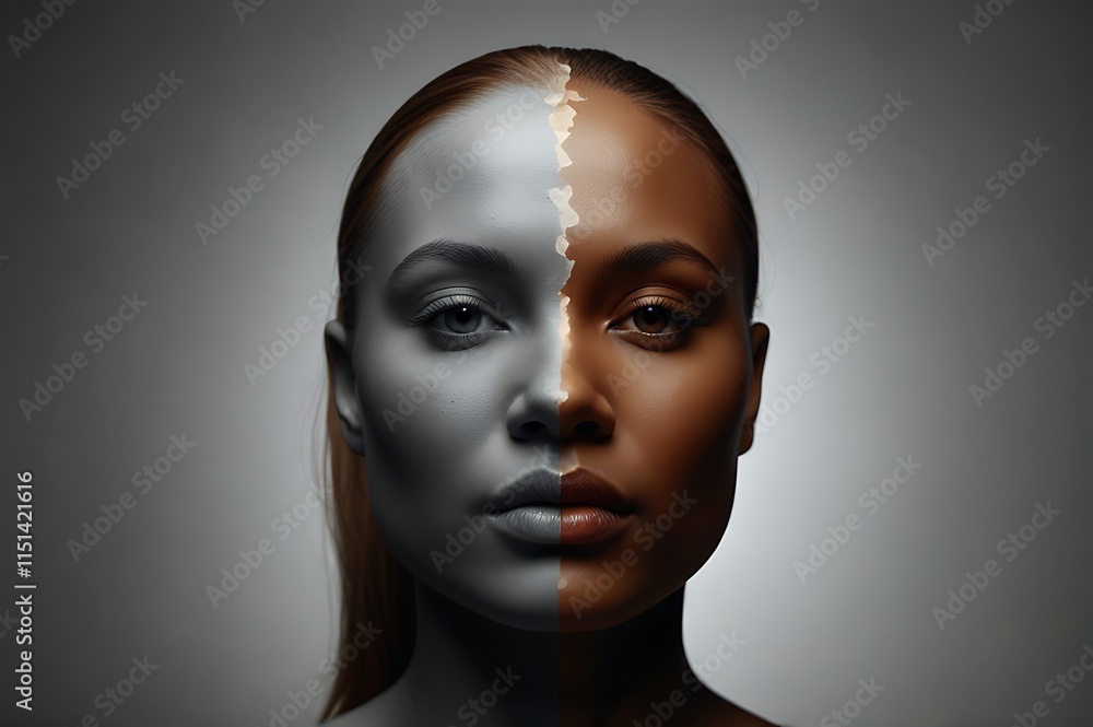 Yin-Yang Symbol Depicted As A Person’s Inner Emotions In Harmony Stock ...