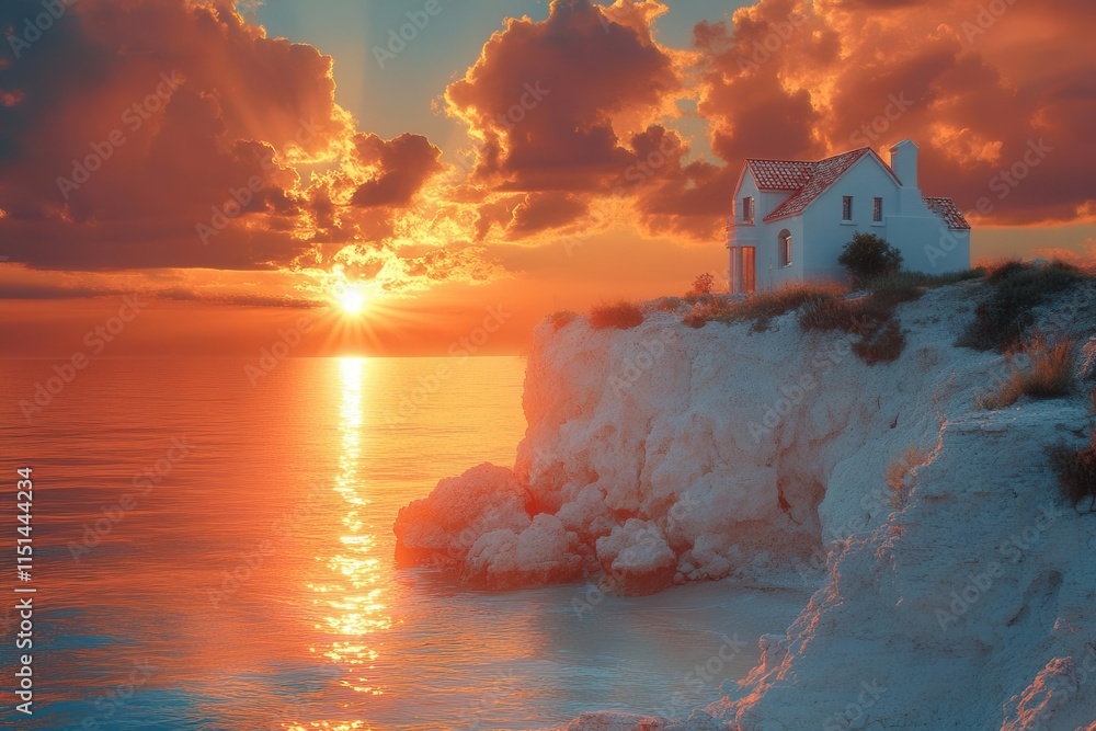 two contrasting houses, one on sand and the other on rock, symbolize ...