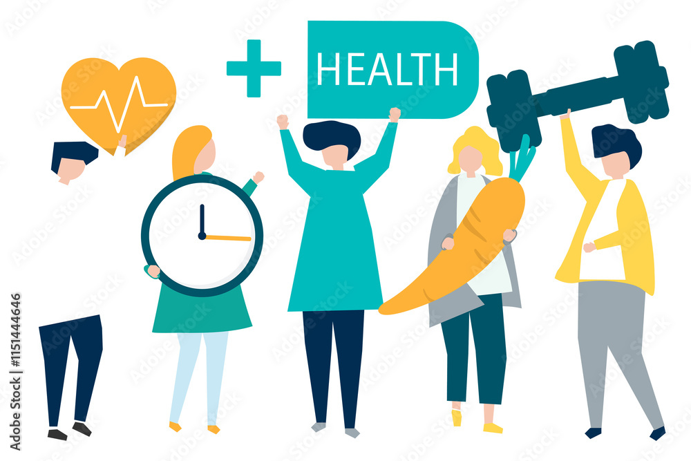 Healthy people png clipart, health conscious community avatars ...