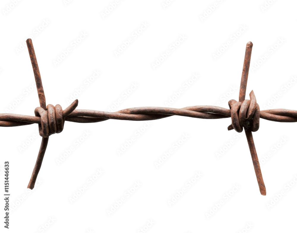 Rustic barbed wire on a transparent background for design projects ...